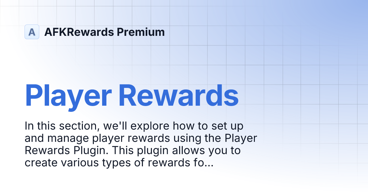 Player Rewards | AFKRewards Premium